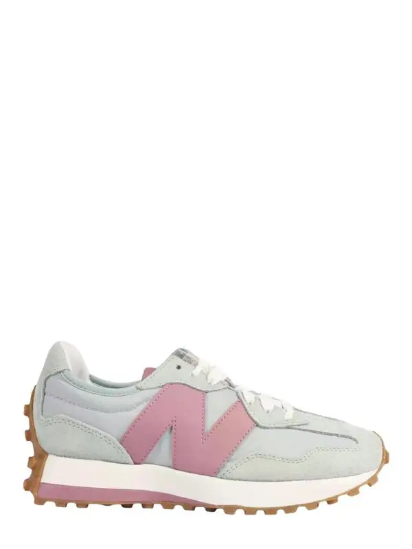 NEW BALANCE 327 Suede-panelled Sneakers - Blue