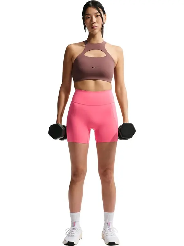 Nike Universa High-waisted 5" Biker Shorts With No Front Seam - Pink