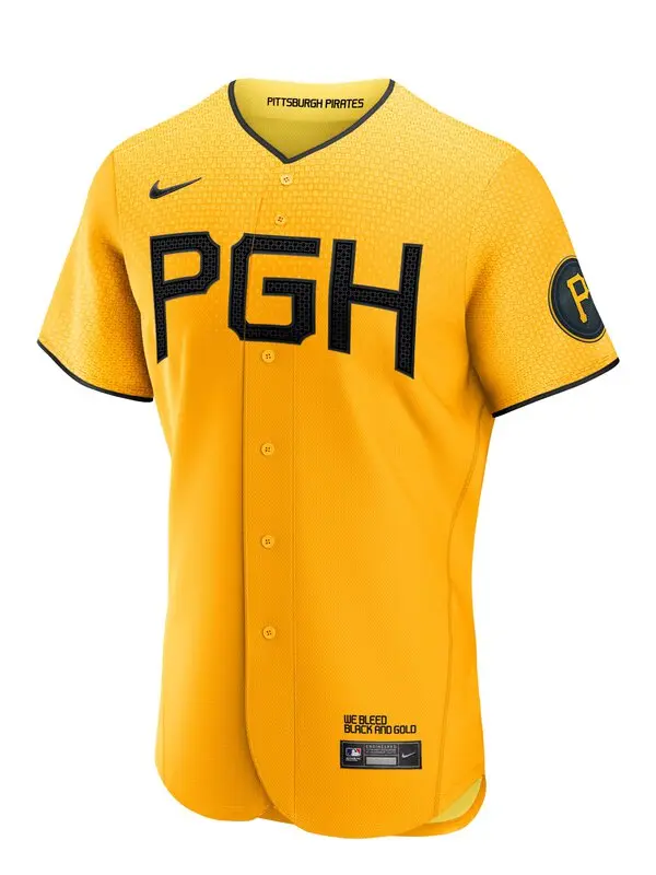 Nike Mlb Pittsburgh Pirates City Connect Authentic Baseball Jersey - Yellow