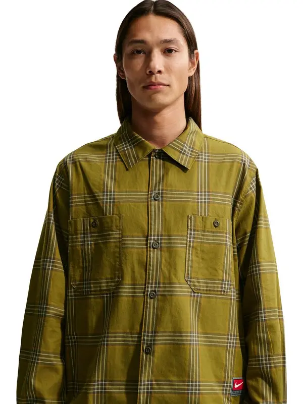 Nike Life Long-sleeve Flannel Shirt - Brown