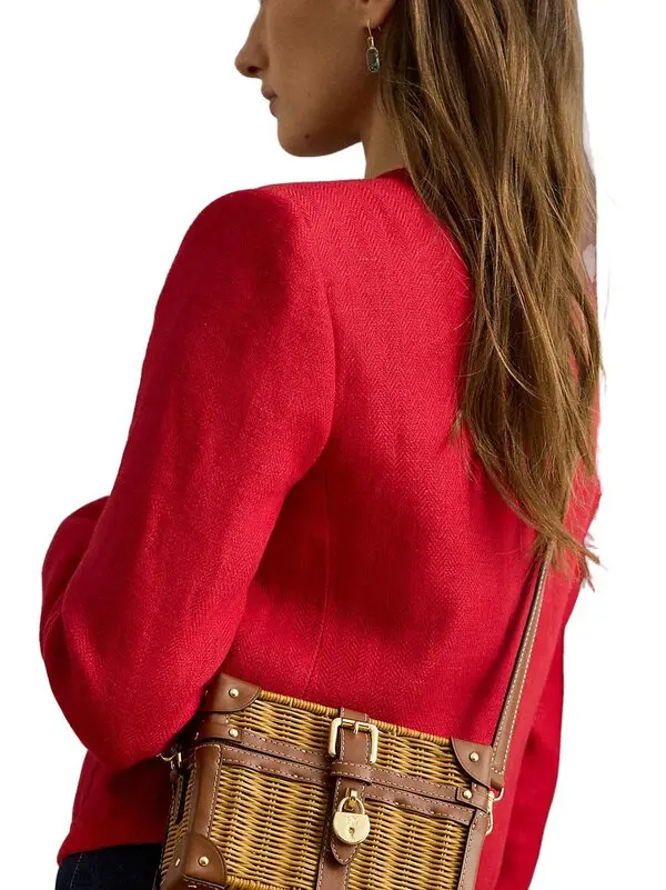 Ralph Lauren Rattan Tanner Luggage Crossbody - Light Walnut/lauren Tan