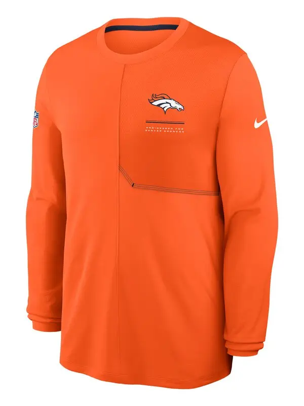 Nike Denver Broncos Dri-fit Nfl Long-sleeve Top - Orange