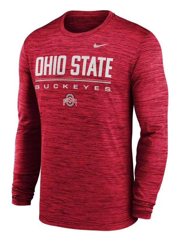 Nike Ohio State Sideline Velocity Dri-fit College T-shirt - Red