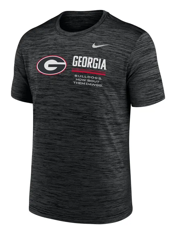 Nike Georgia Sideline Velocity Dri-fit College T-shirt - Black