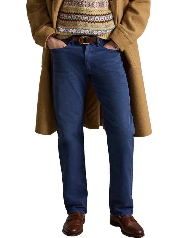 Ralph Lauren Hampton Straight Garment-dyed Jeans - Light Navy