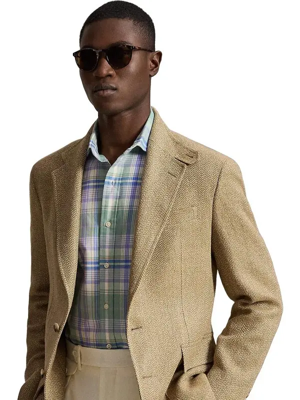 Ralph Lauren Rl67 Broken-herringbone Jacket - Tan