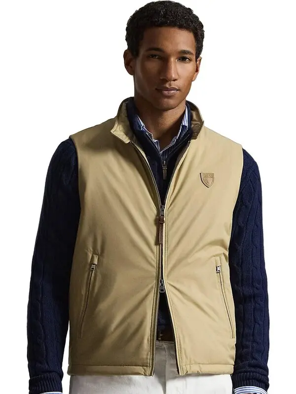Ralph Lauren The Abbottson Gabardine Vest - Khaki