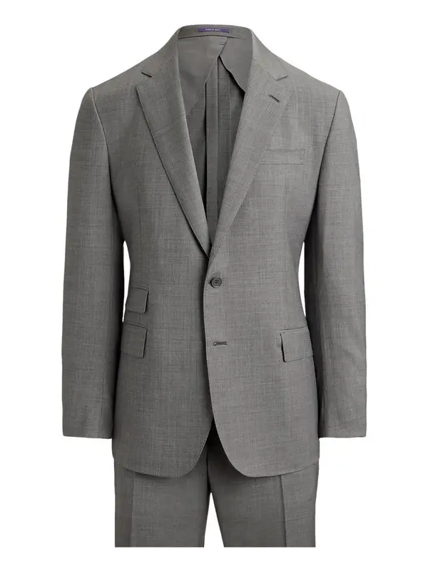 Ralph Lauren Kent Hand-tailored Sharkskin Suit - Medium Grey