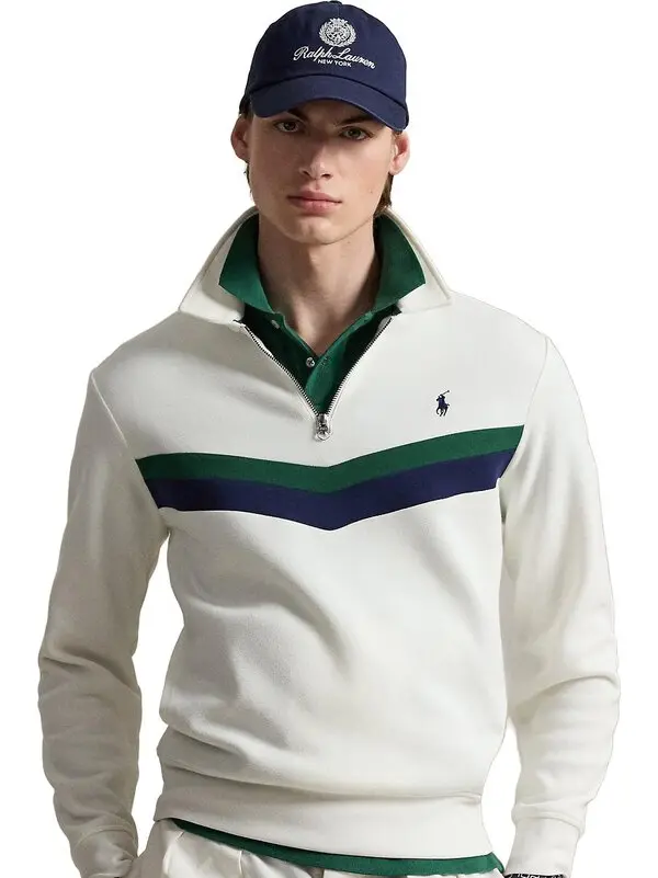 Ralph Lauren Double-knit Quarter-zip Sweatshirt - White