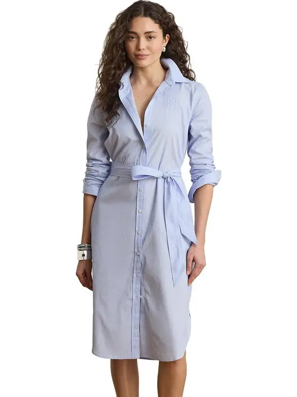 Ralph Lauren End-on-end Cotton Shirtdress - Light Sky Blue