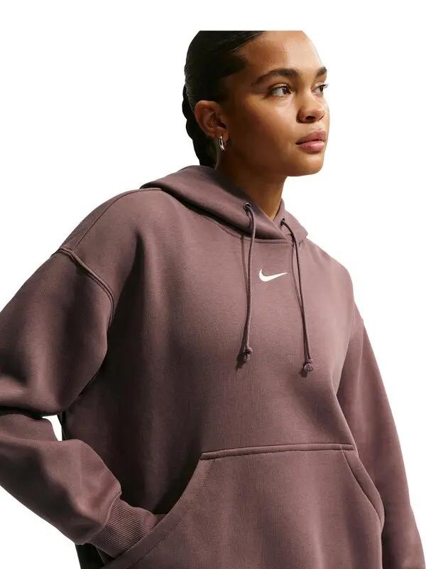 Nike Phoenix Fleece Oversized Pullover Hoodie - Purple
