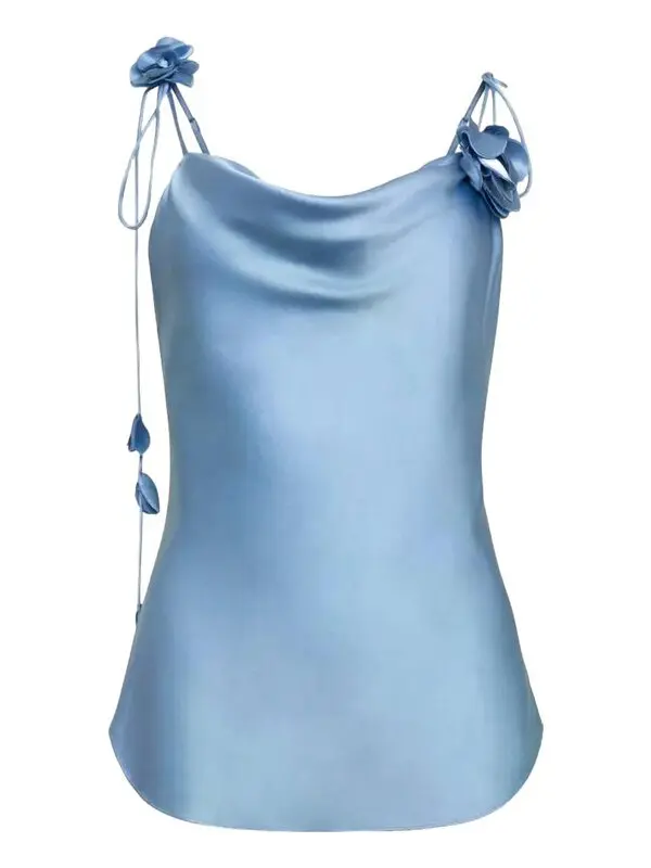 Cinq À Sept Marta Flower-appliqué Blouse - Blue