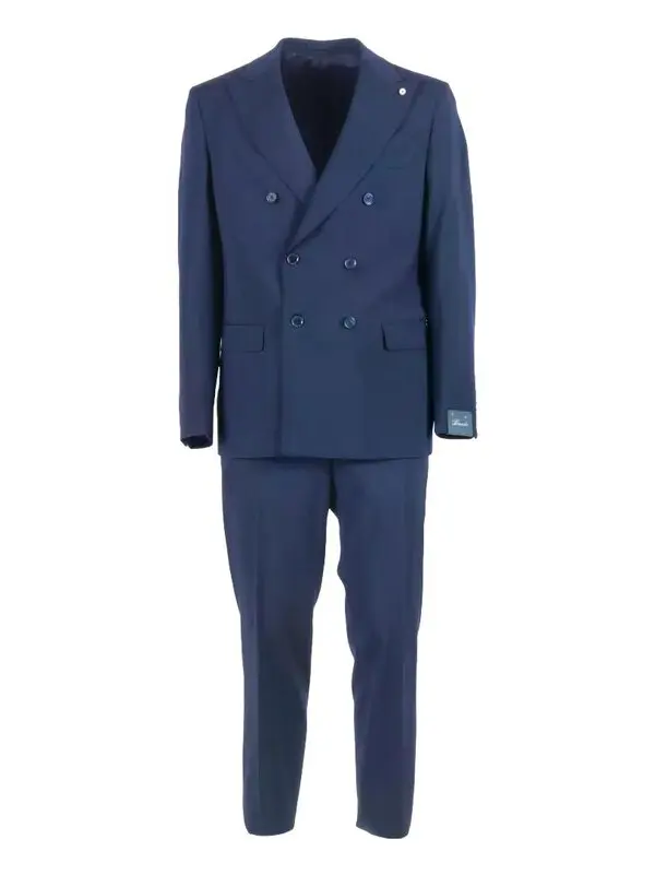 BRANDO Double-breasted Suit - Blue