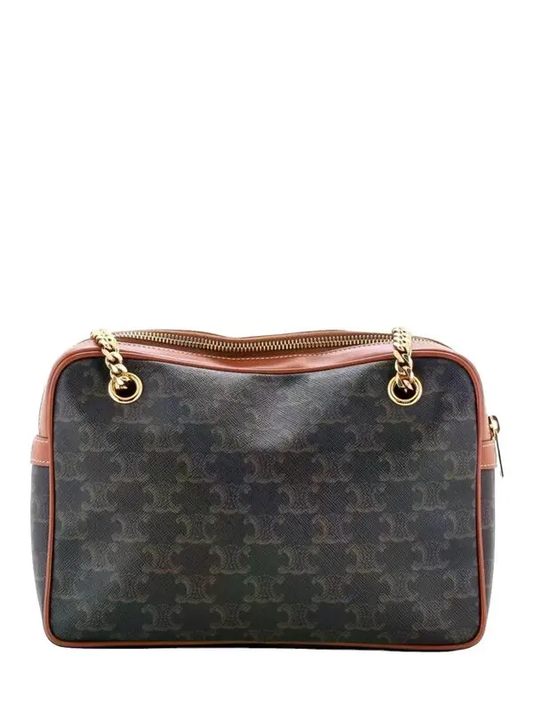 Celine Patapans Bag Triomphe Coated Canvas - Brown