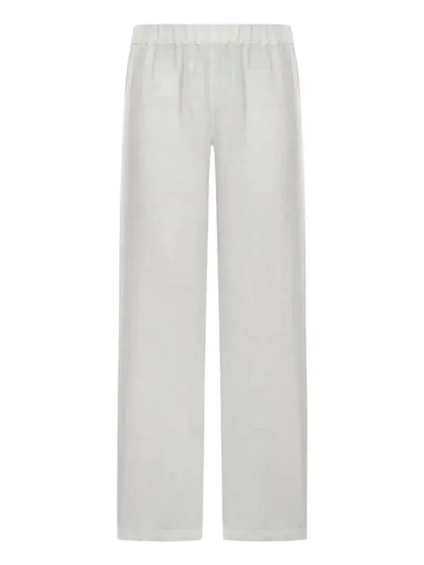 120% Lino Wide-leg Linen Trousers - Neutrals