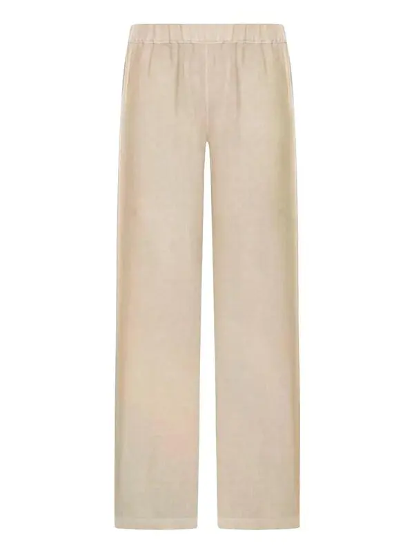 120% Lino Wide-leg Linen Trousers - Neutrals