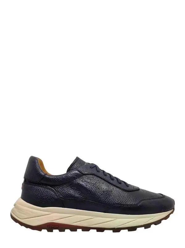 HENDERSON BARACCO Pebbled-leather Sneakers - Blue
