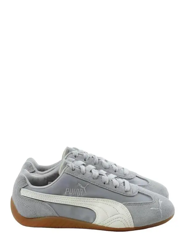 PUMA Speedcat Suede-panelled Logo-embroidered Sneakers - Grey