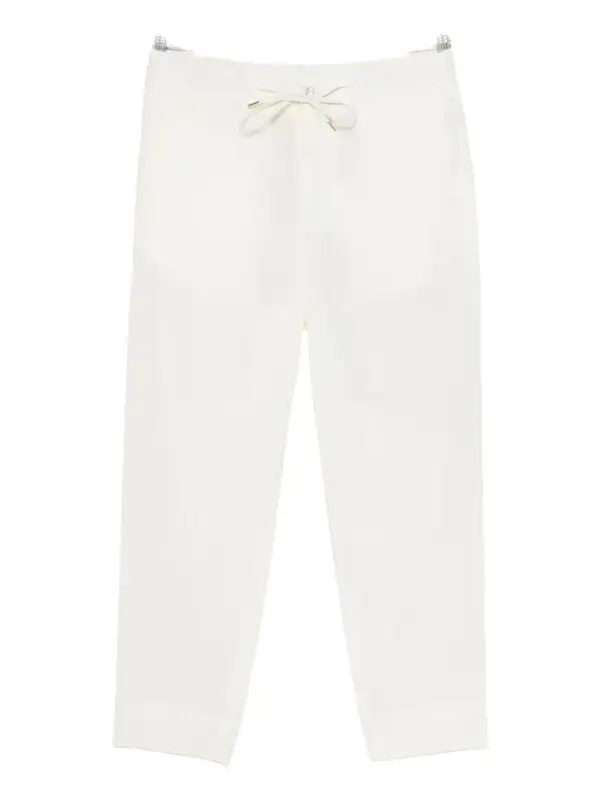 BRIGLIA 1949 Drawstring Cropped Trousers - White