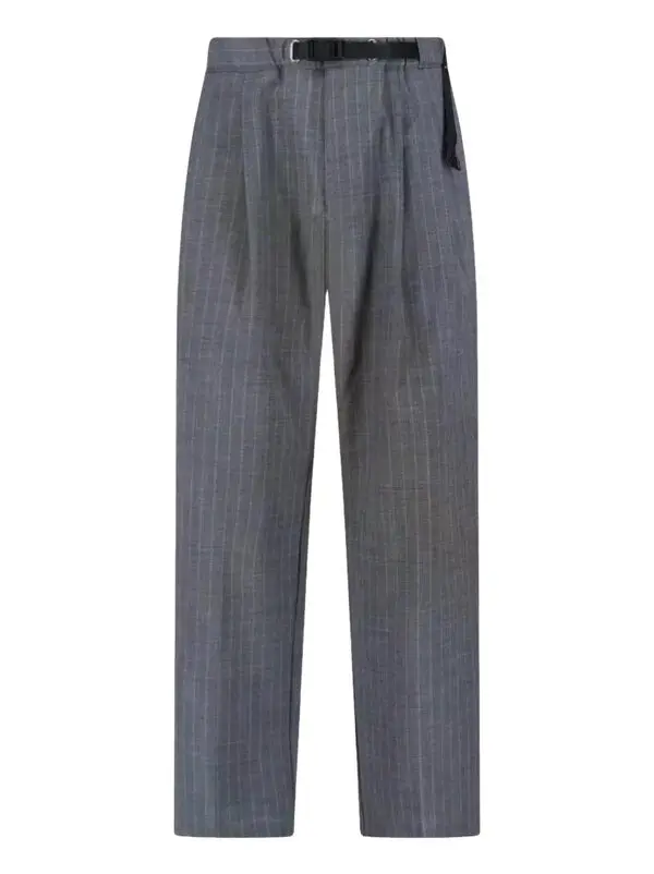 WHITE SAND Belted Trousers - Grey