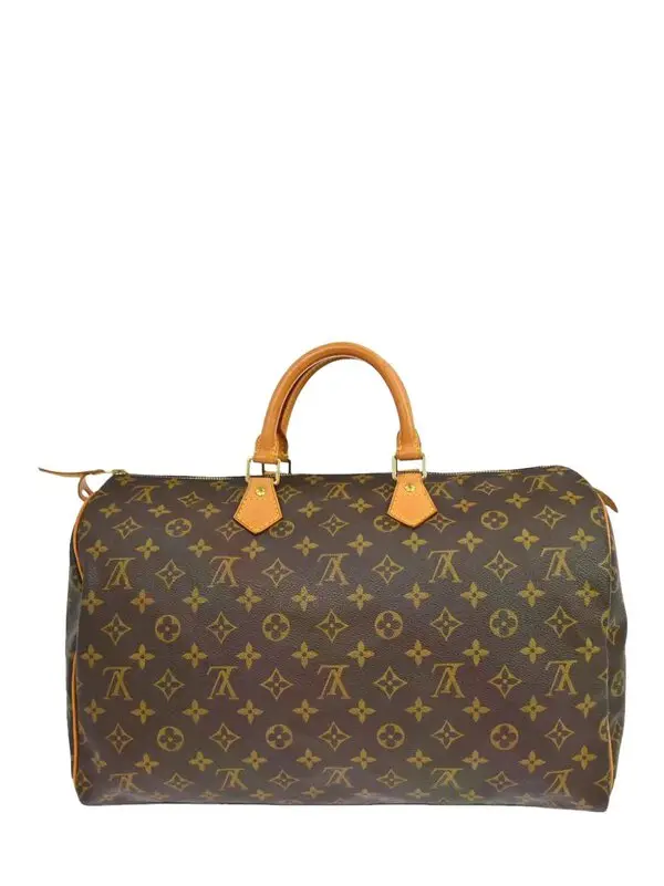 LOUIS VUITTON 2000 Monogram Speedy 40 Handbag - Brown