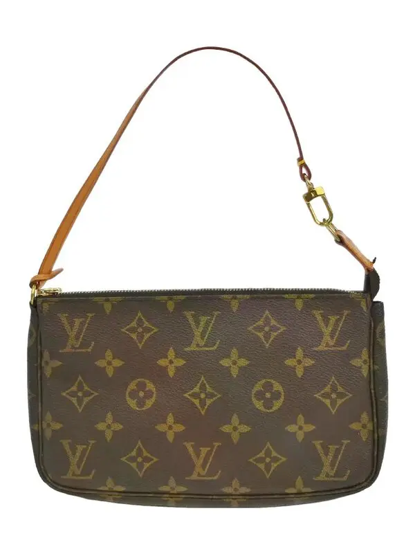 LOUIS VUITTON 2001 Monogram Pochette Accessoires Handbag - Brown