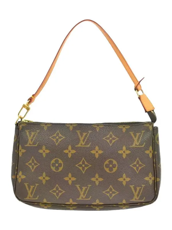 LOUIS VUITTON 2000 Monogram Pochette Handbag - Brown