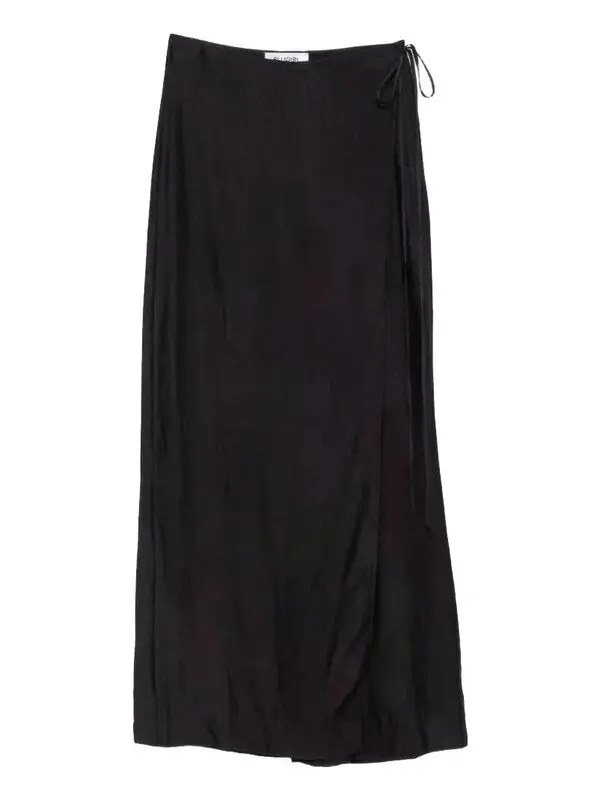 BLUGIRL Textured Wrap Skirt - Black