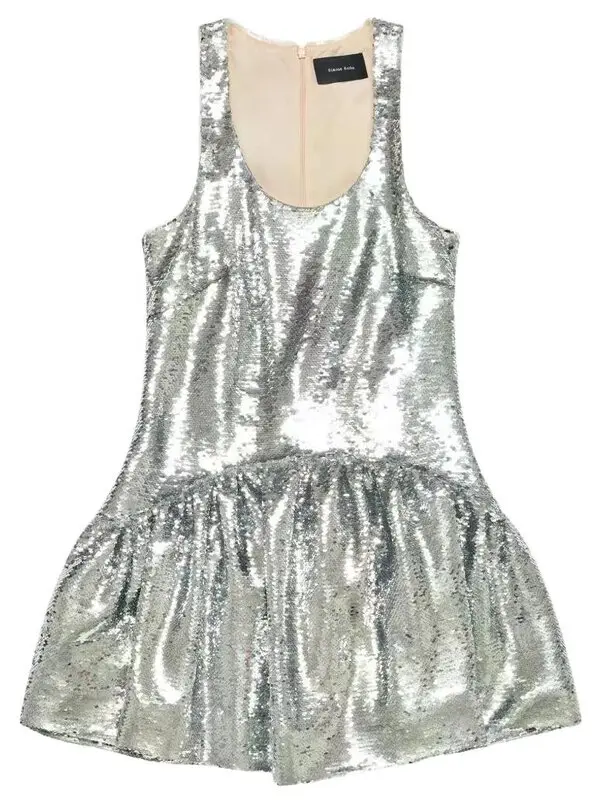 Simone Rocha Sequin-embellished Mini Dress - Silver