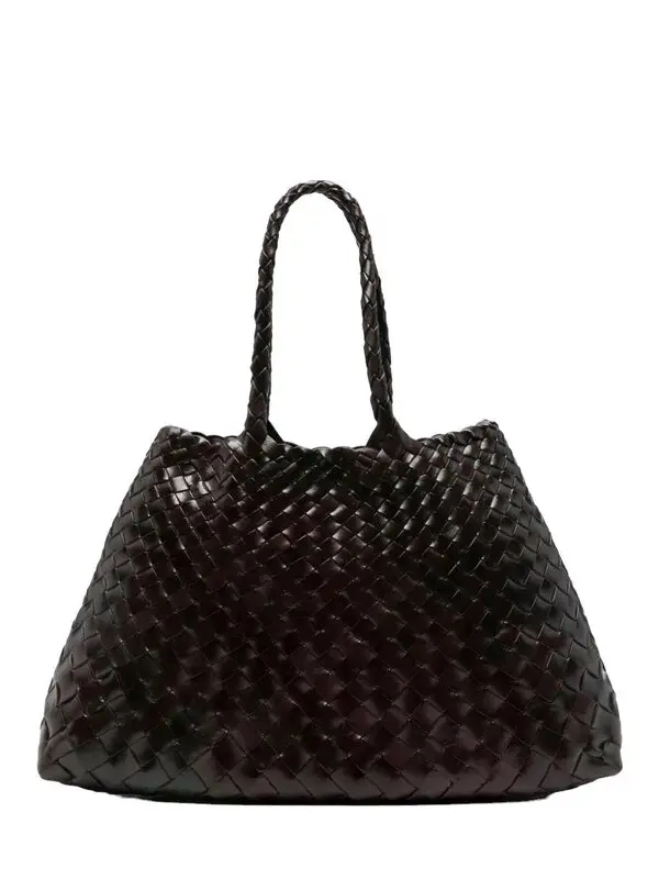 Dragon Diffusion Small Santa Croce Woven Leather Tote - Brown