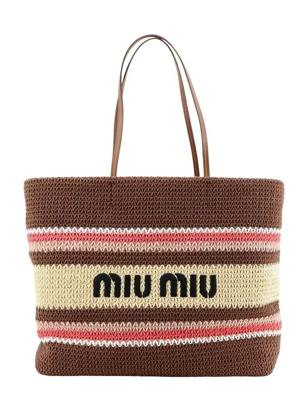 Miu Miu Crochet Shopper Bag - Multicolor