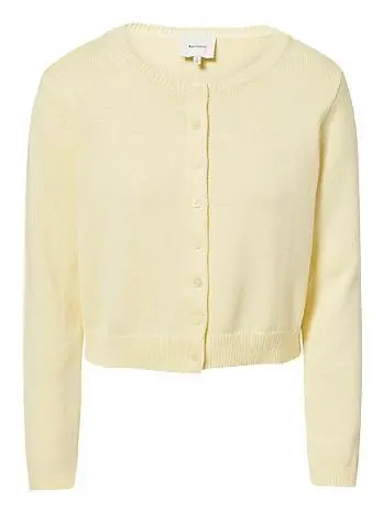 REFORMATION Clara Cotton Knitted Cardigan - Pineapple