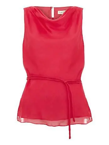 PHASE EIGHT Silk Tie-waist Blouse - Pink