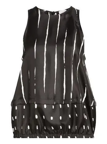 ALYSI Satin Top - Black