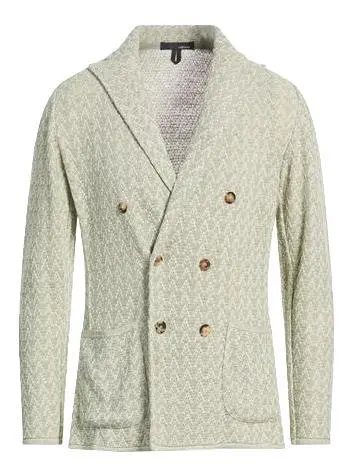 LARDINI Light Linen Silk Double-breasted Blazer - Green