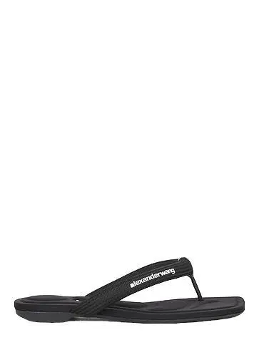 Alexander Wang Jenna Tubular Flat Thong Sandal - Black