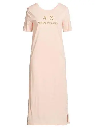 Armani Exchange Midi T-shirt Dress - Pink