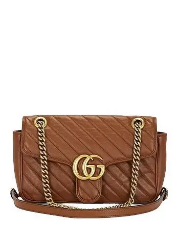 Gucci Gg Marmont Shoulder Bag - Tan