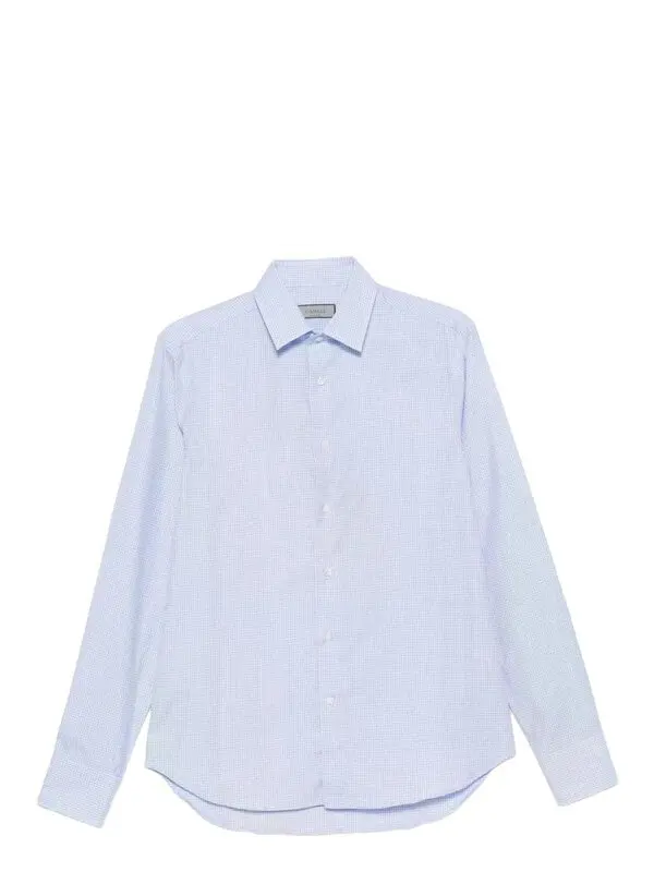 Canali Gingham-check Shirt - Blue