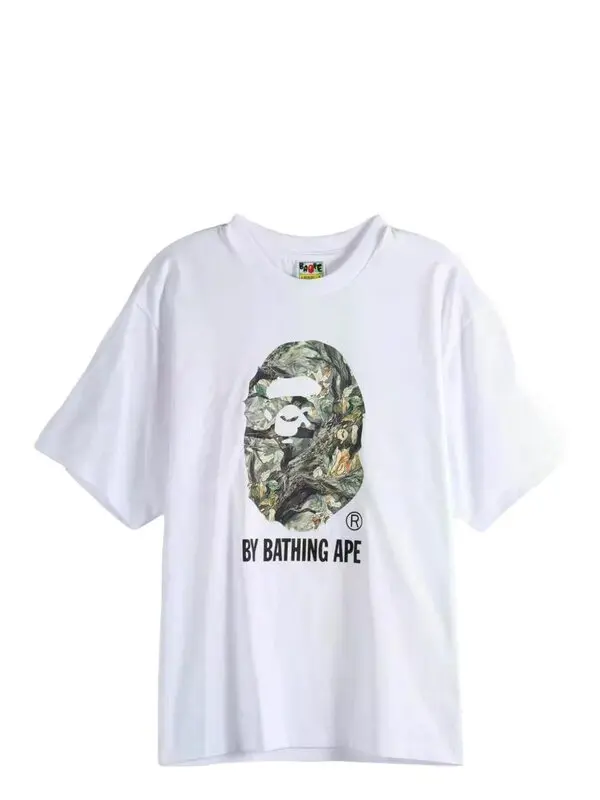 A BATHING APE Tree Edge Camo Logo-print T-shirt - White