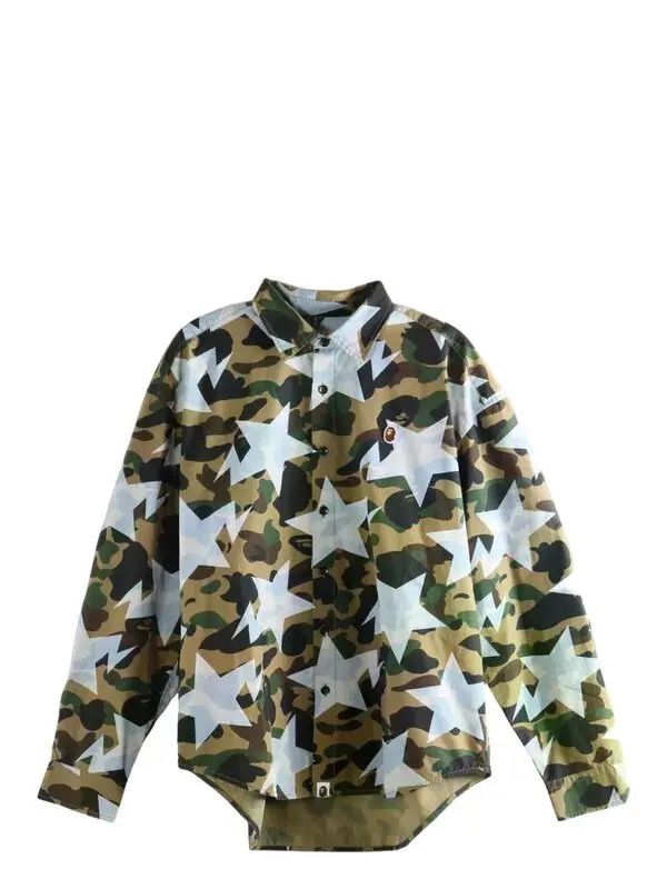 A BATHING APE Sta Camouflage-print Shirt - Neutrals