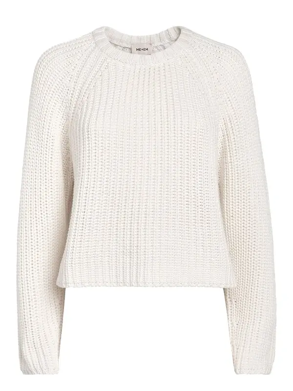 ME+EM Organic Cotton Weekend Sweater - White