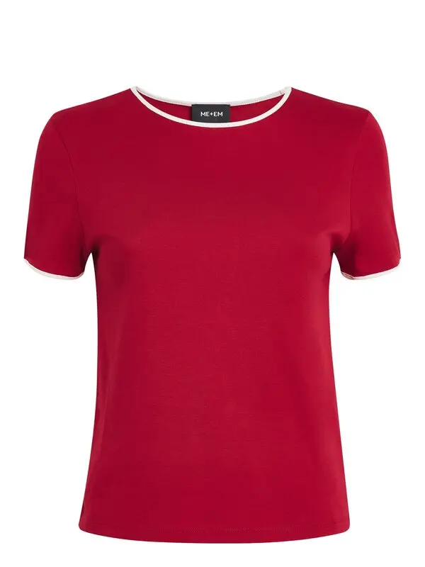 ME+EM Organic Cotton Slim T-shirt - Red