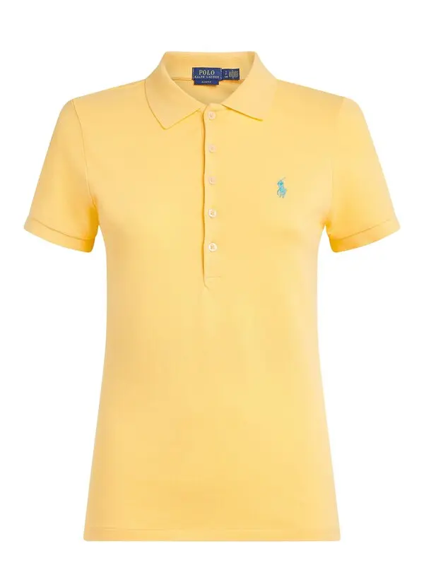 Polo Ralph Lauren Cotton Slim Polo Shirt - Yellow