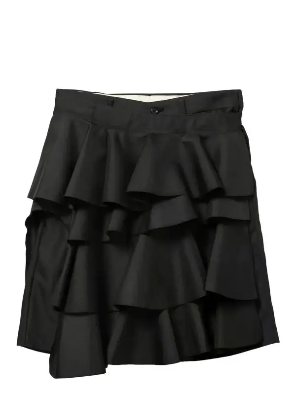 Comme Des Garçons Draped Tailored Shorts - Black