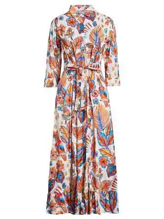 CONNOR & BLAKE Maxi Shirt Dress - Orange