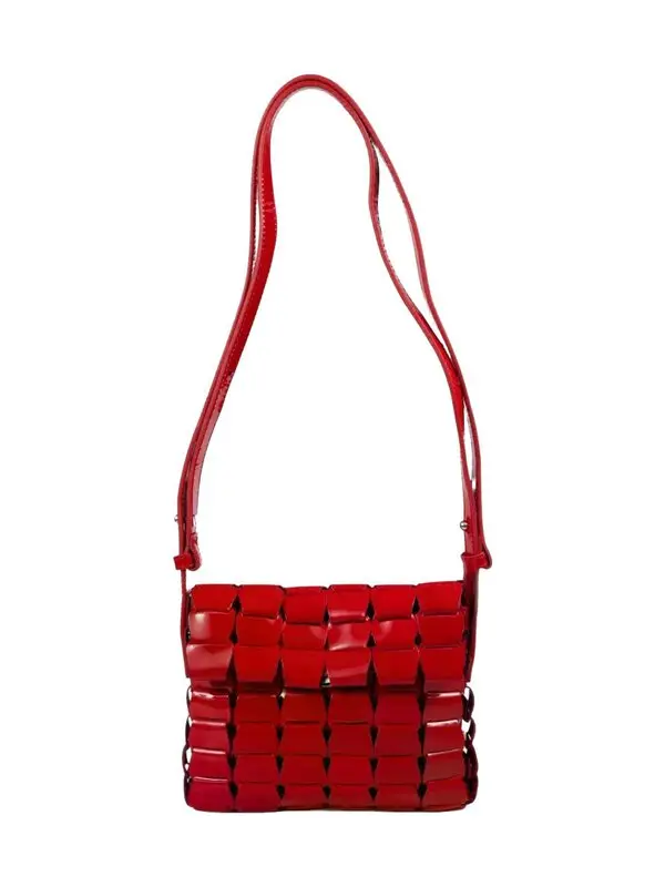Dragon Diffusion Woven Cross Body Bag - Red