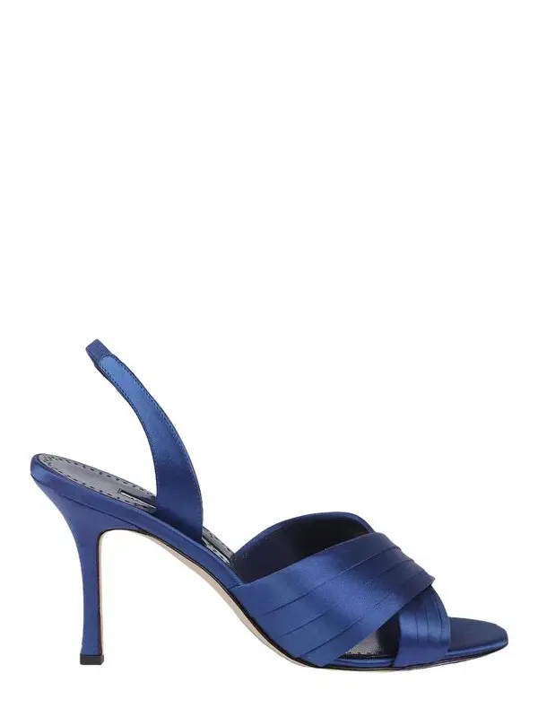 Manolo Blahnik Vierasan Crossover-strap Heeled Sandals - Blue