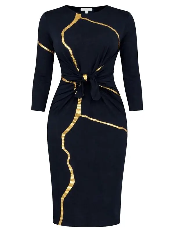 ESTHER SAADIA Short Kintsugi Three Way Maxi Dress - Blue