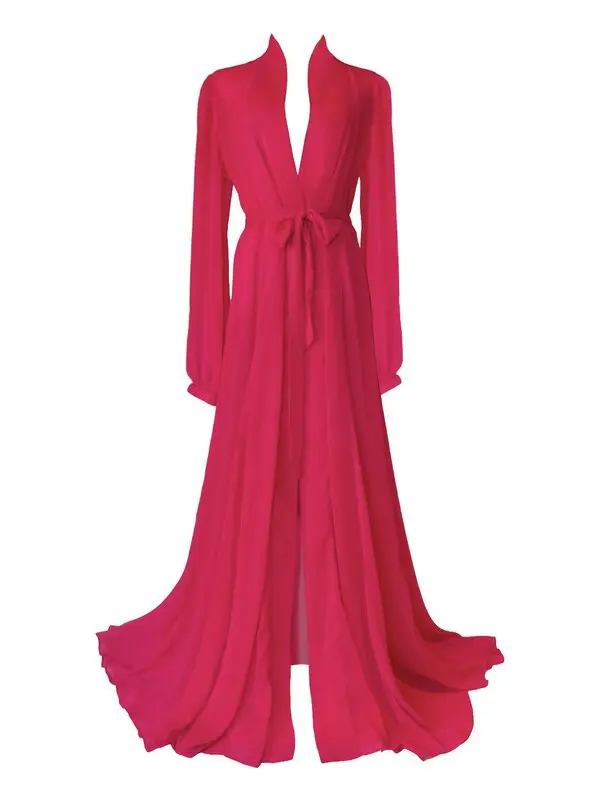 AK ROYALTY RESORTWEAR Beach Gown With Contrast Panel - Pink